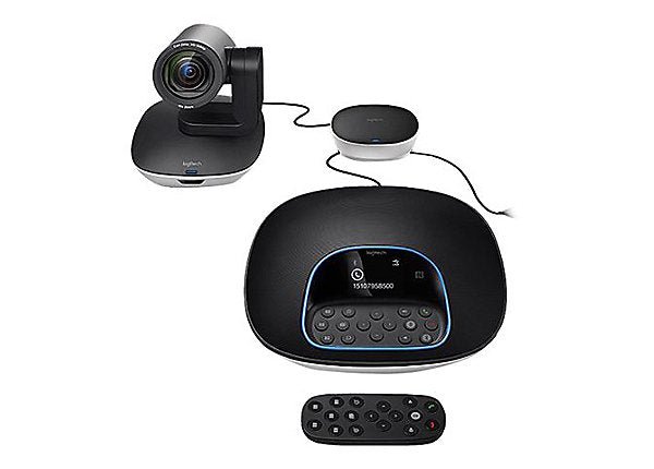 Logitech GROUP: Motorized pan/tilt, 10x Zoom, 90view Camera, Remote, S ...