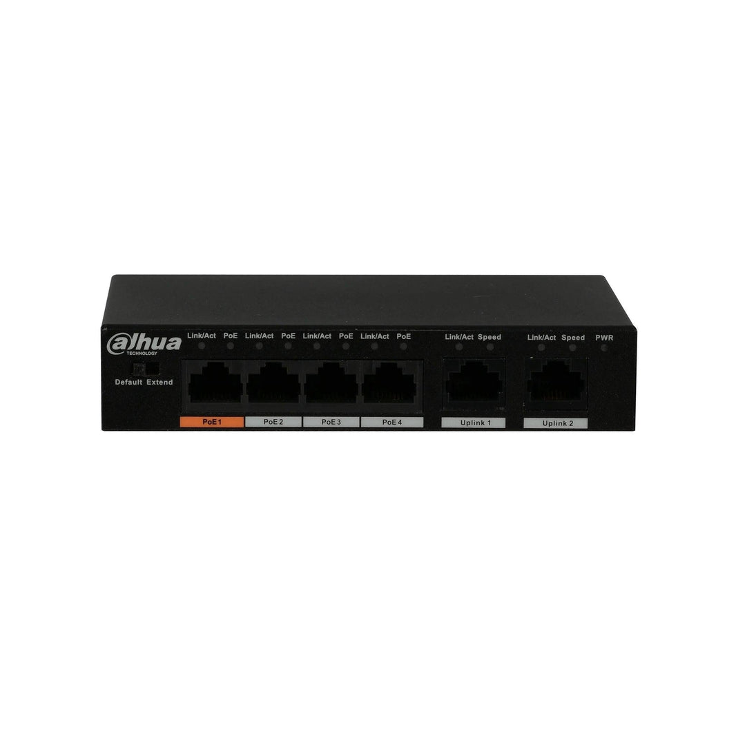 DAHUA 6-Port 10/100Mbps Unmanaged Desktop Switch with 4 x PoE Ports V2 ...