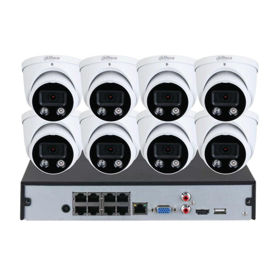 Dahua 8 x 8MP TiOC CCTV Kit With AI NVR: Full Colour, Siren & 2-way Au – CCTV Guru