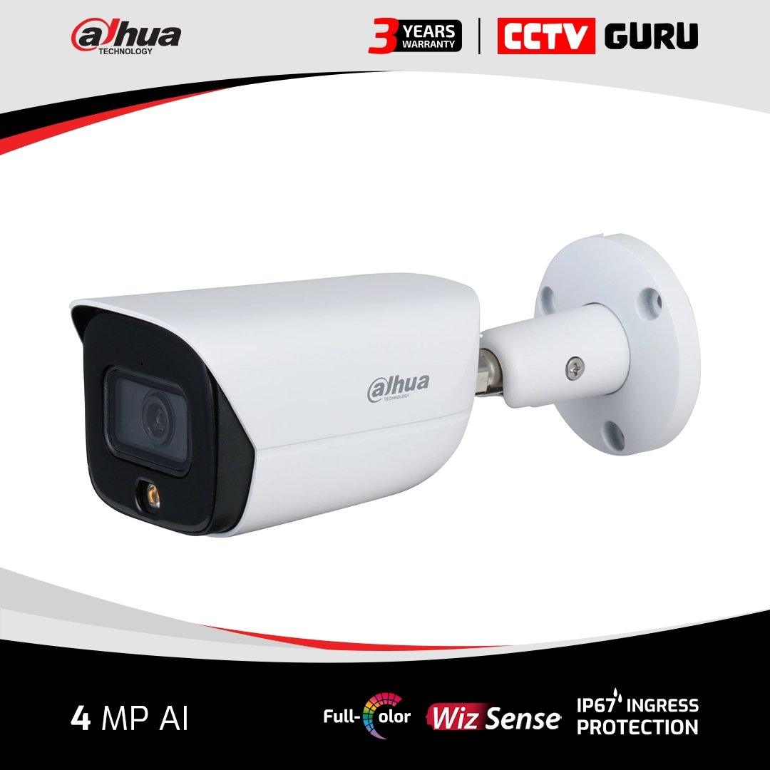 Dahua 4MP Full-colour Warm LED Fixed-focal Bullet WizSense Network Cam – CCTV Guru