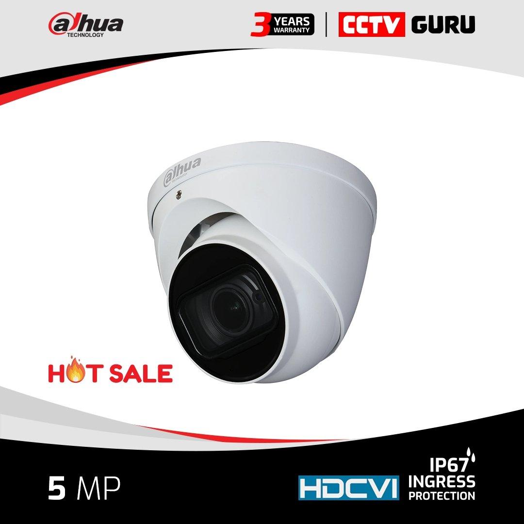 Dahua 5MP Starlight Pro HDCVI IR Eyeball Motorised Turret Camera DH-HA ...