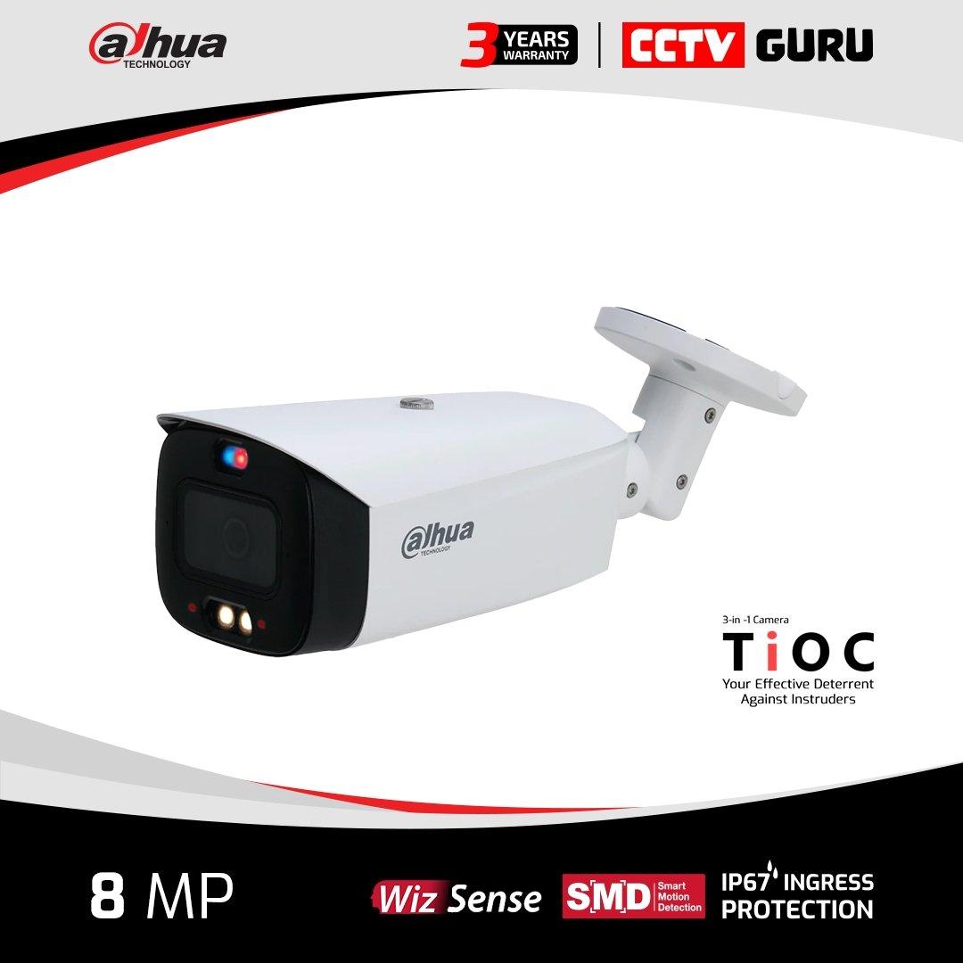 Dahua 8MP TiOC Active Deterrence 2.0 IP Bullet Fixed 2.8mm Network Cam – CCTV Guru
